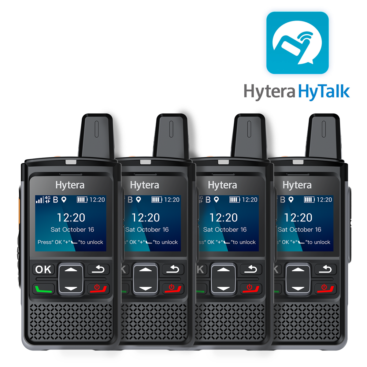Hytera PNC360S 4-Device PoC Starter Pack with 1-year HyTalk Cloud Voic ...